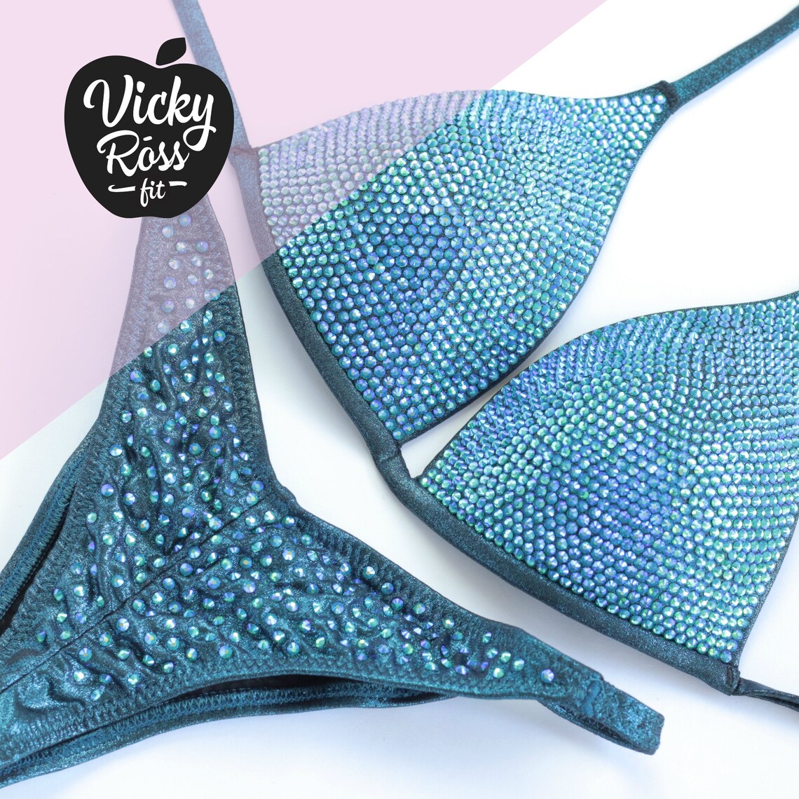 Exclusive Crystal Rhinestone Bikini Competition Suits for | Etsy