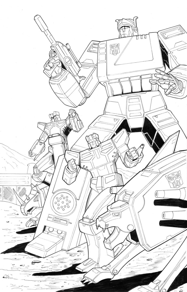 Transformers Blaster Original Art Inks - Etsy