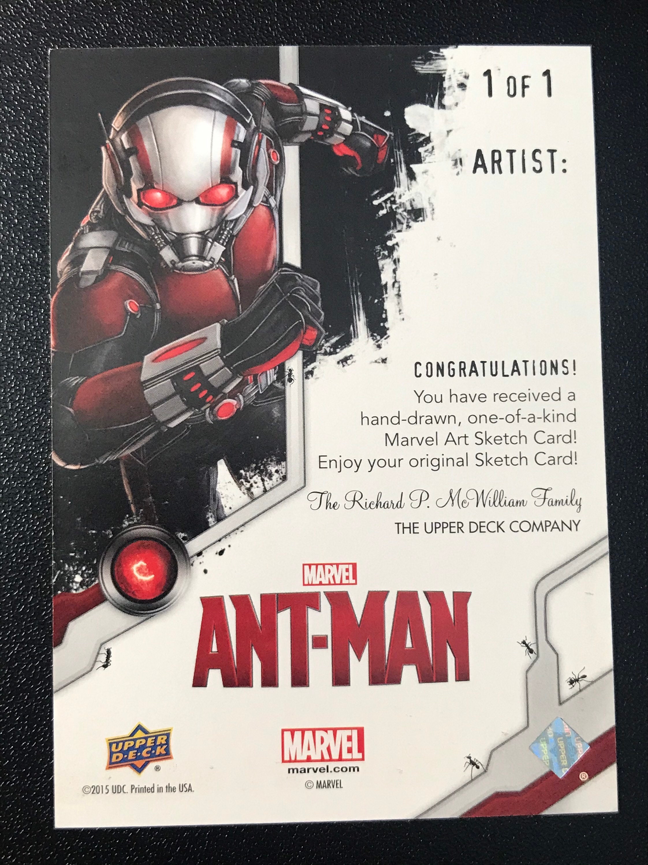Marvels Ant-man 2015, Official Sketch Card Commission. - Etsy New Zealand