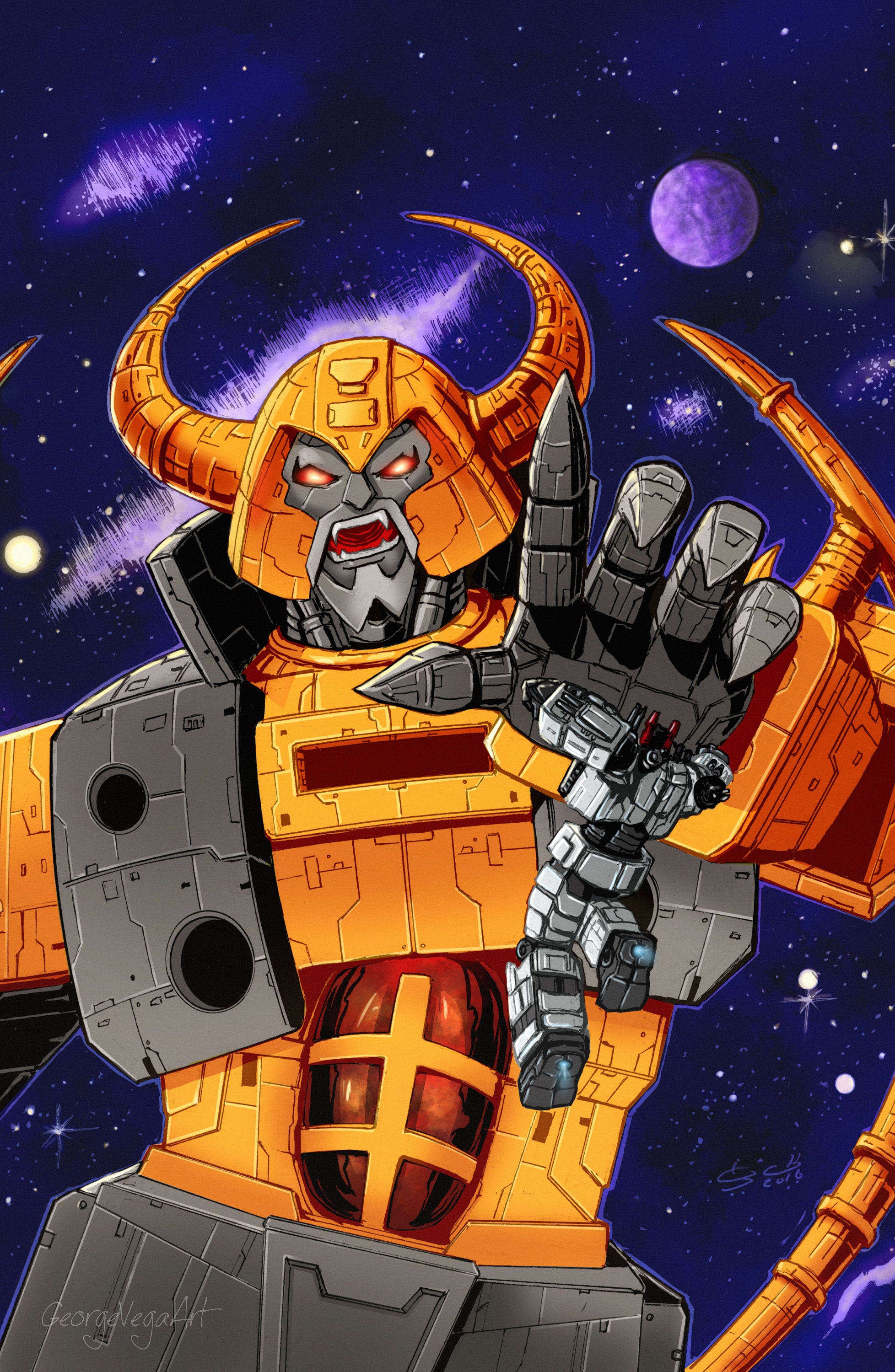 Unicron Vs Metroplex 11 X 17 Print - Etsy