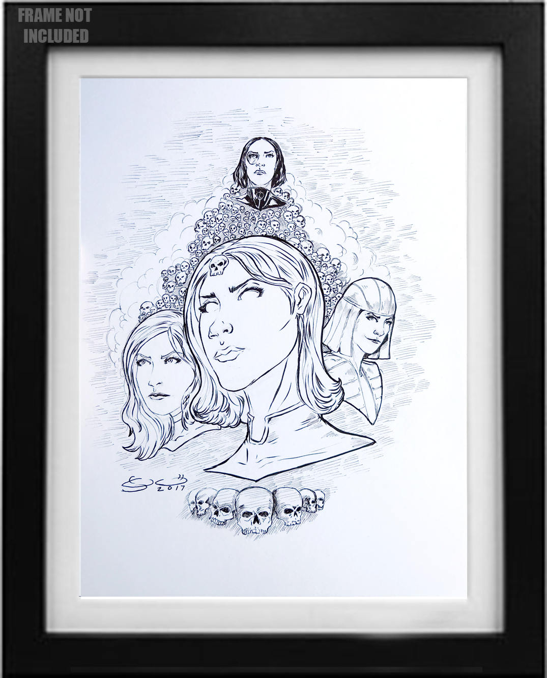 Mystique and More Villains Ink Drawing - Etsy