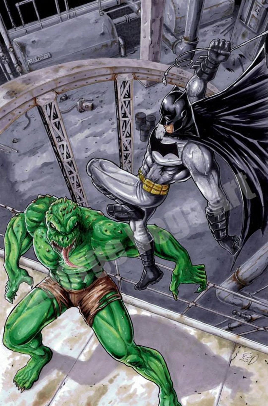 Batman Vs Killer Croc Etsy Canada