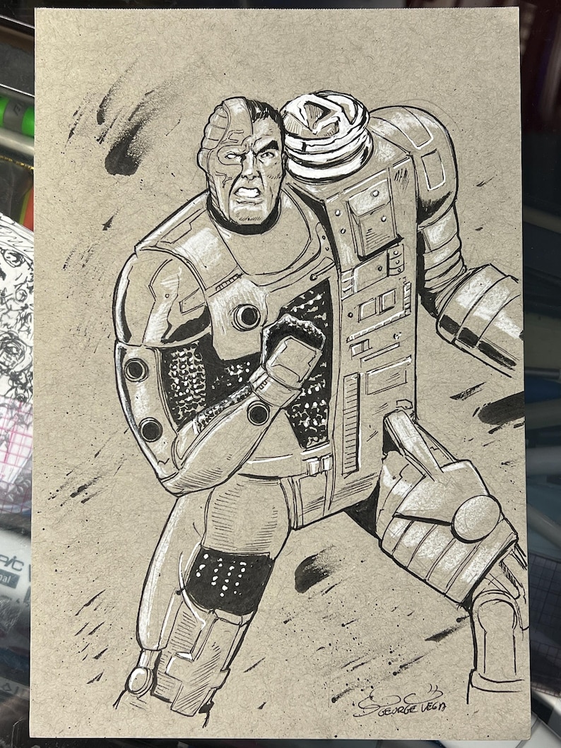 Doc Terror From Centurions, Ink Drawing by George Vega - Etsy Canada