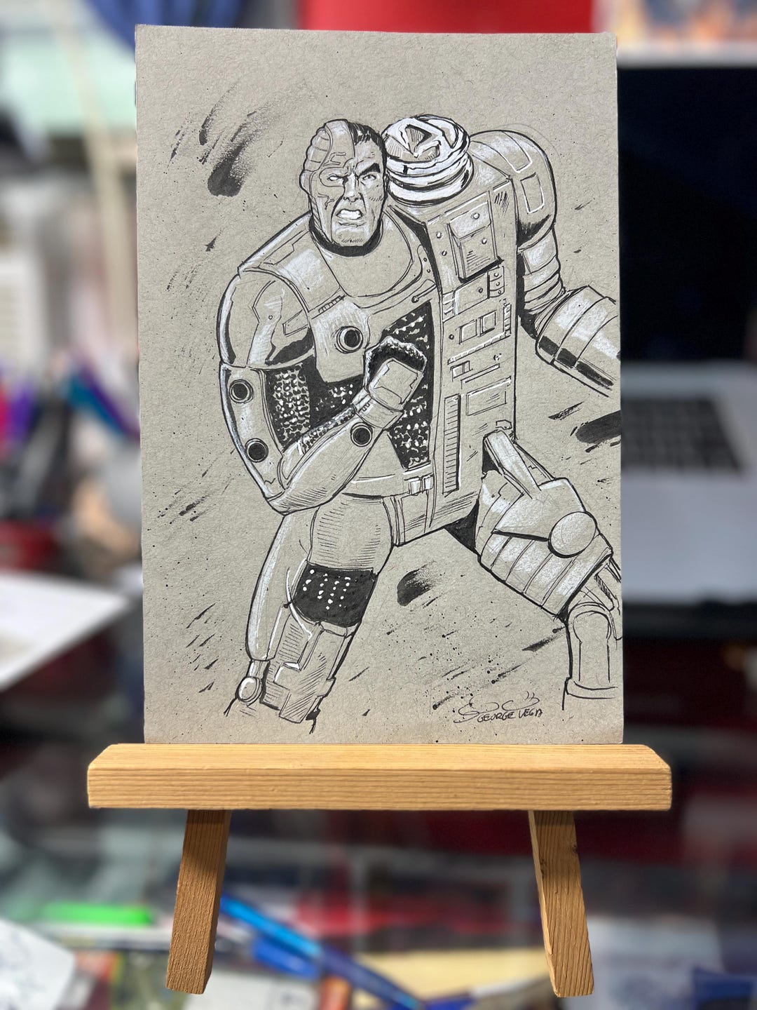 Doc Terror From Centurions, Ink Drawing by George Vega - Etsy