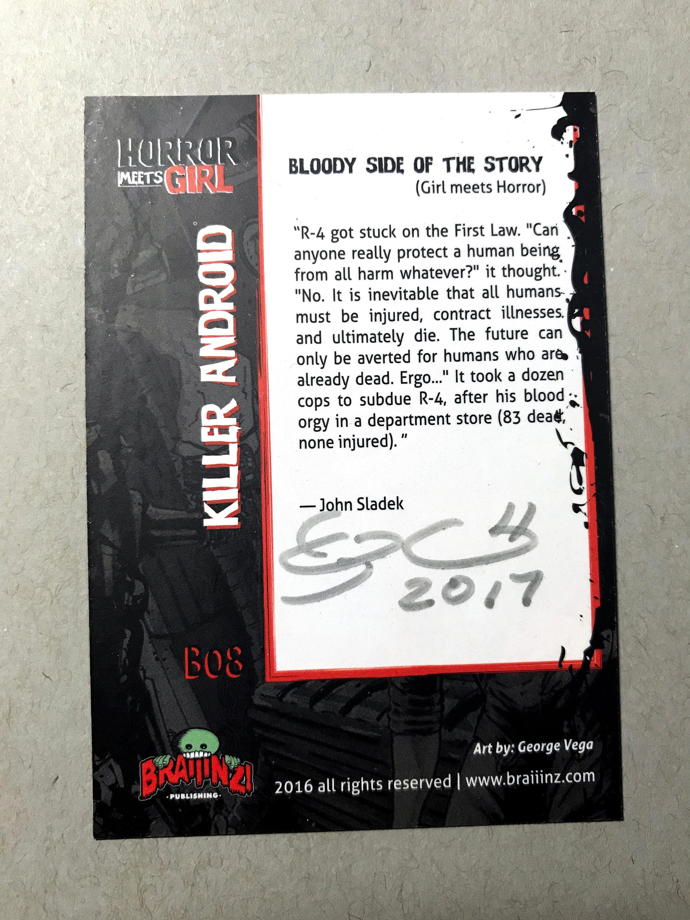 Horror Foil Card From Braiiins Publishing - Etsy