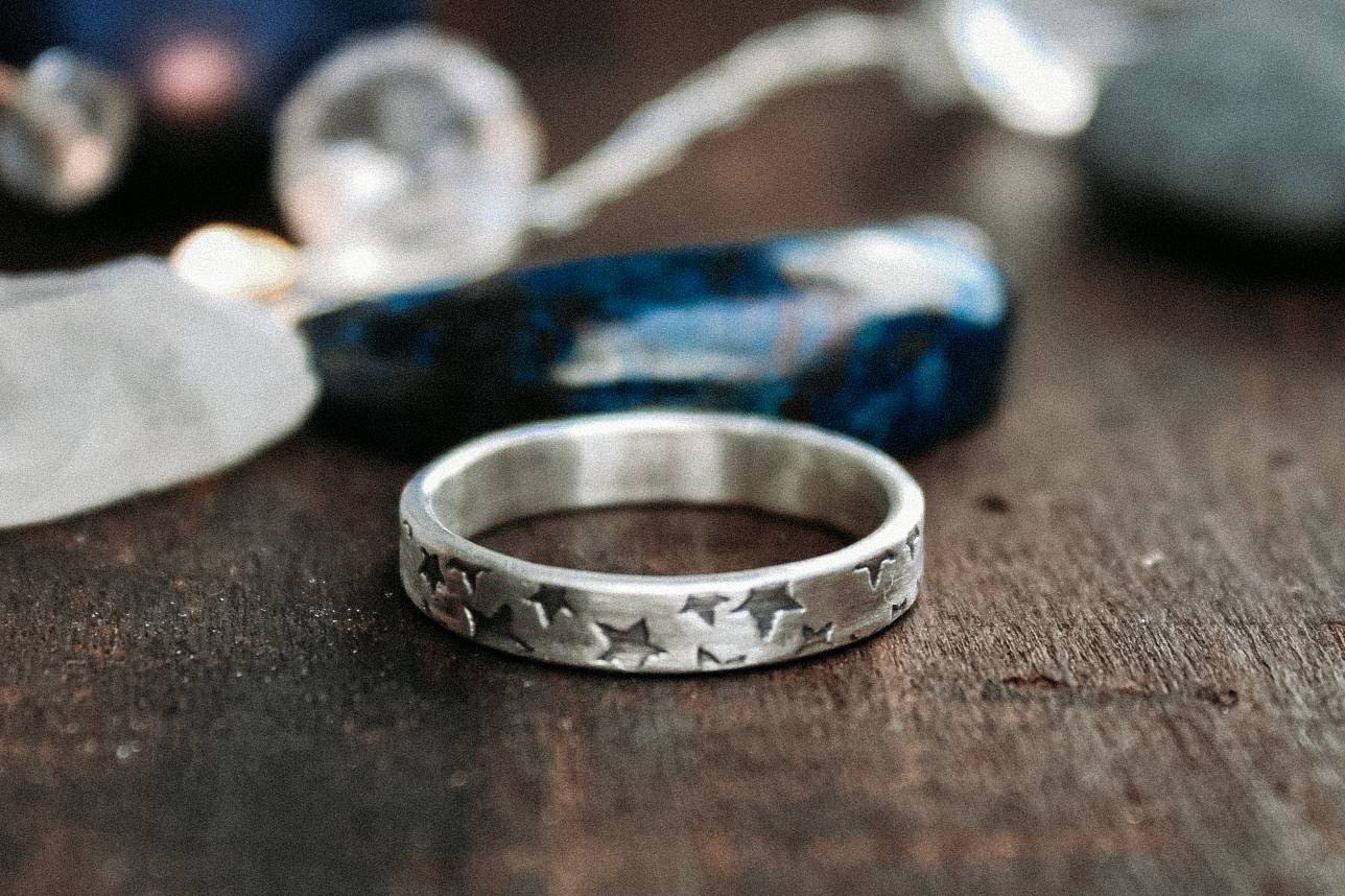 Star Stacker Ring Sterling Night Sky Stacker Rings Silver Star | Etsy