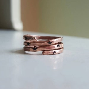 Handcrafted Adjustable Copper Wire Star Ring - Etsy