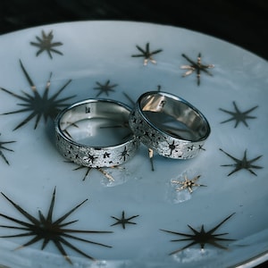 Star Fall Ring Band Rings Silver ACOTAR Inspired Ring Sterling Silver ...