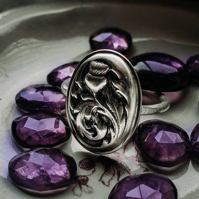 Thistle Ring - Etsy