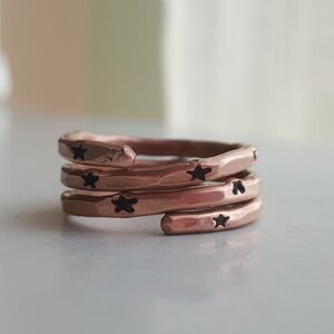 Handcrafted Adjustable Copper Wire Star Ring - Etsy