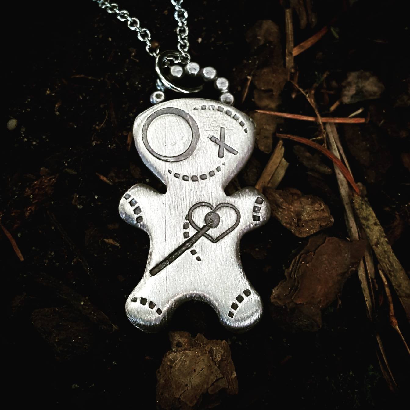 Voodoo Doll Pendant Baby Voodoo Doll Halloween Handstamped - Etsy