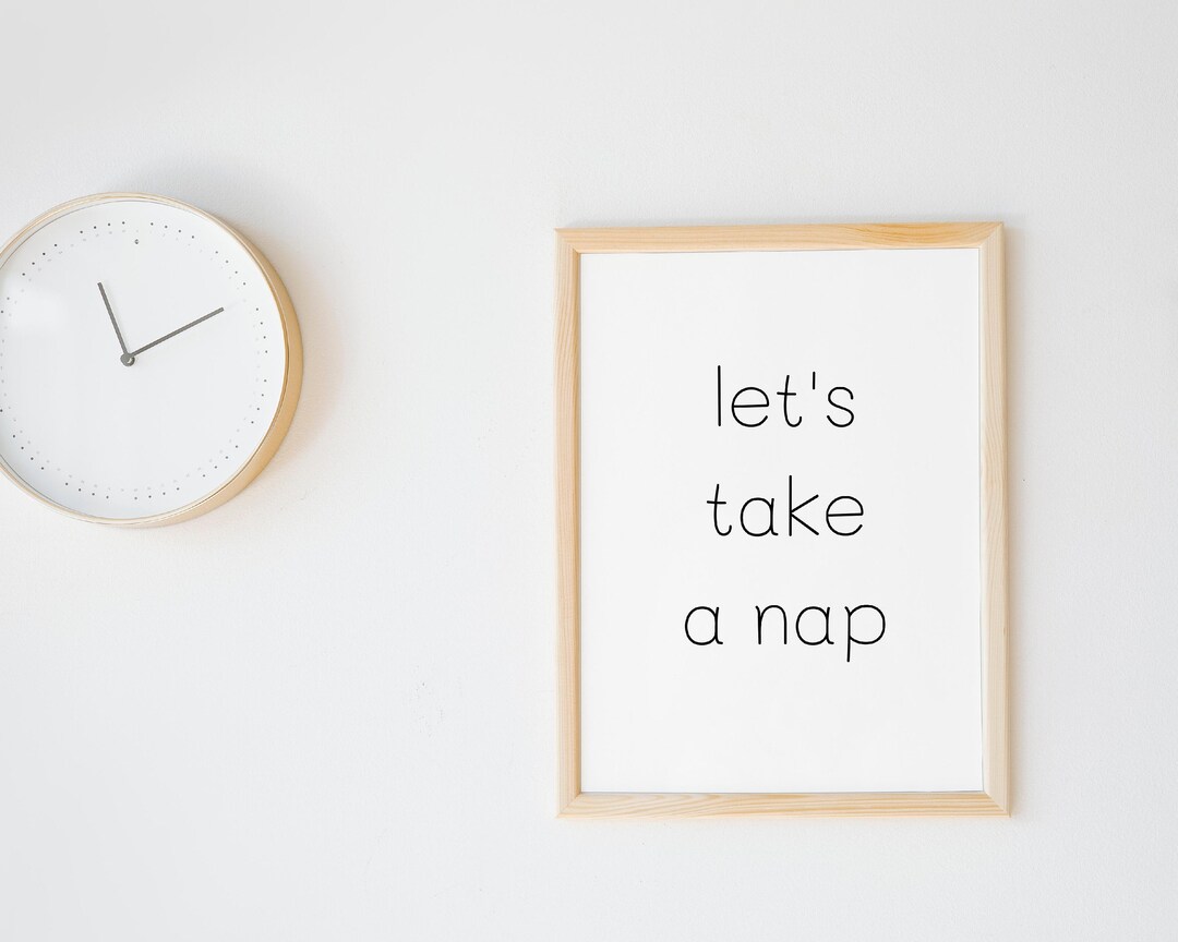 Let's Take a Nap Print, Printable Wall Art, Home Decor, Minimalist ...