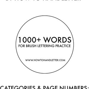 Digital Download 1000 Practice Words - Printable Lettering Practice ...