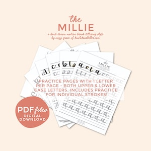 THE MILLIE: Printable Handlettering Worksheets (PDF File Only) From How ...