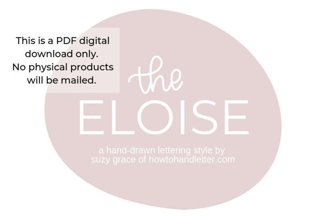 THE ELOISE: Printable Handlettering Worksheets (PDF File Only) From How ...