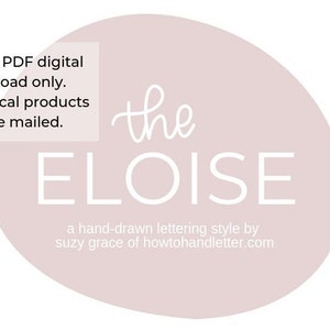 THE ELOISE: Printable Handlettering Worksheets (PDF File Only) From How ...