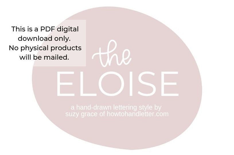 THE ELOISE: Printable Handlettering Worksheets (PDF File Only) From How ...