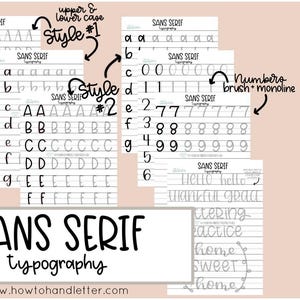 Sans Serif Block Letters Uppercase & Lowercase Worksheets - Printable ...