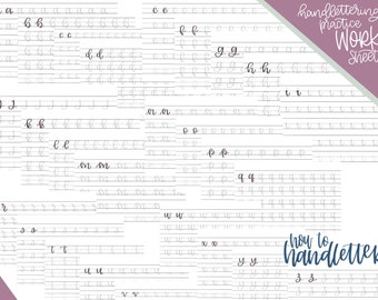 Basic Modern Calligraphy Practice Sheets by theinkyhand - Etsy