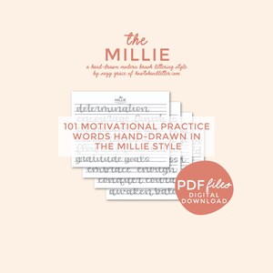 THE MILLIE: Printable Handlettering Worksheets (PDF File Only) From How ...