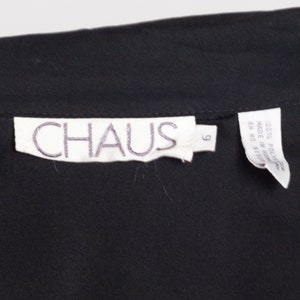 Small 80s Black V Neck Wrap Top | Vintage Fitted Waist Long Dolman ...