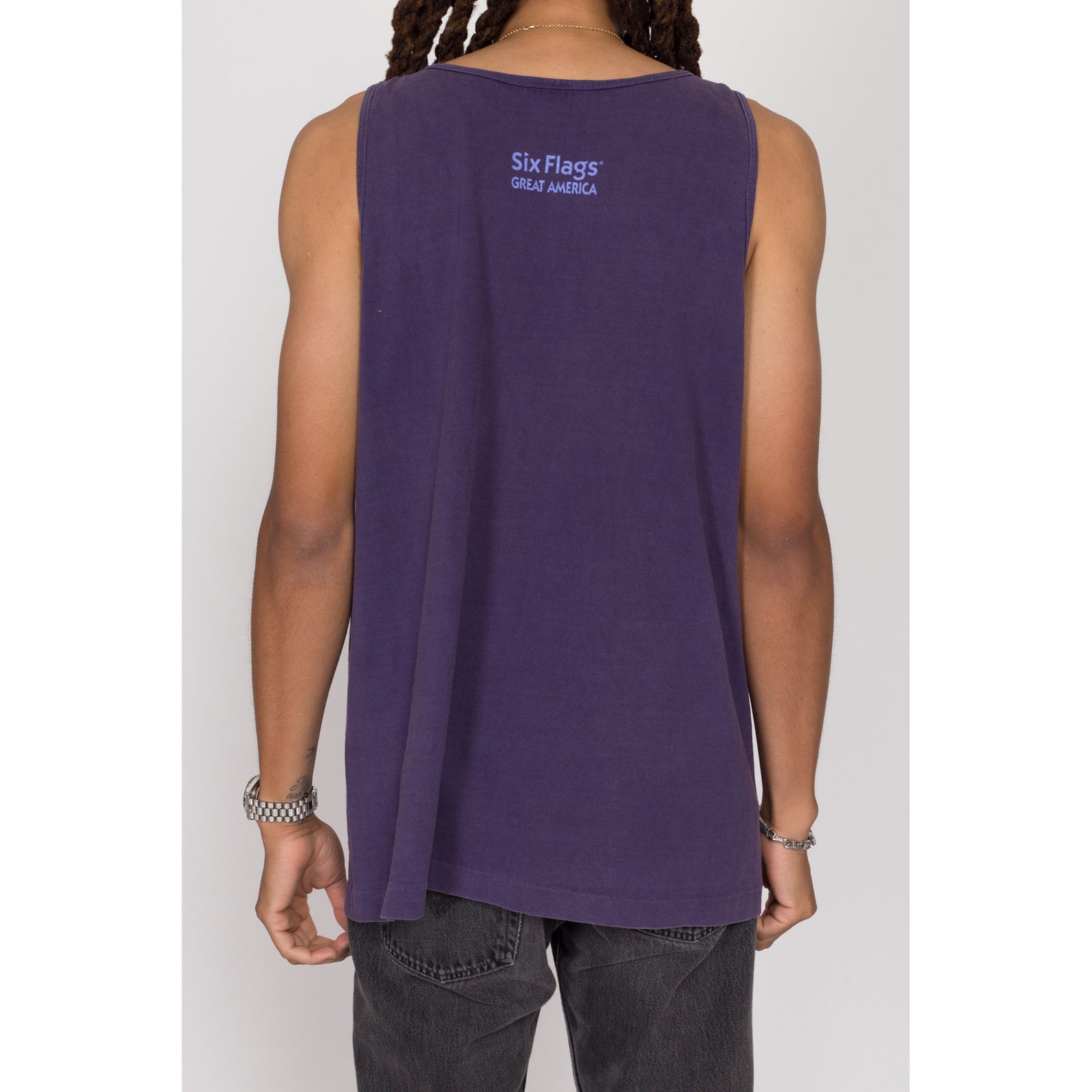 90s Six Flags Whizzer Tank Top - Large | Vintage Roller Coaster Great ...