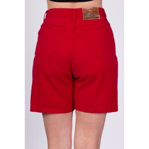 Medium 90s Red High Waisted Jean Shorts 27.5 / Vintage - Etsy