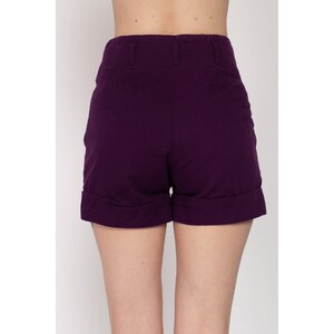90s Plum Purple High Waisted Shorts - Petite XS | Vintage Pleated ...