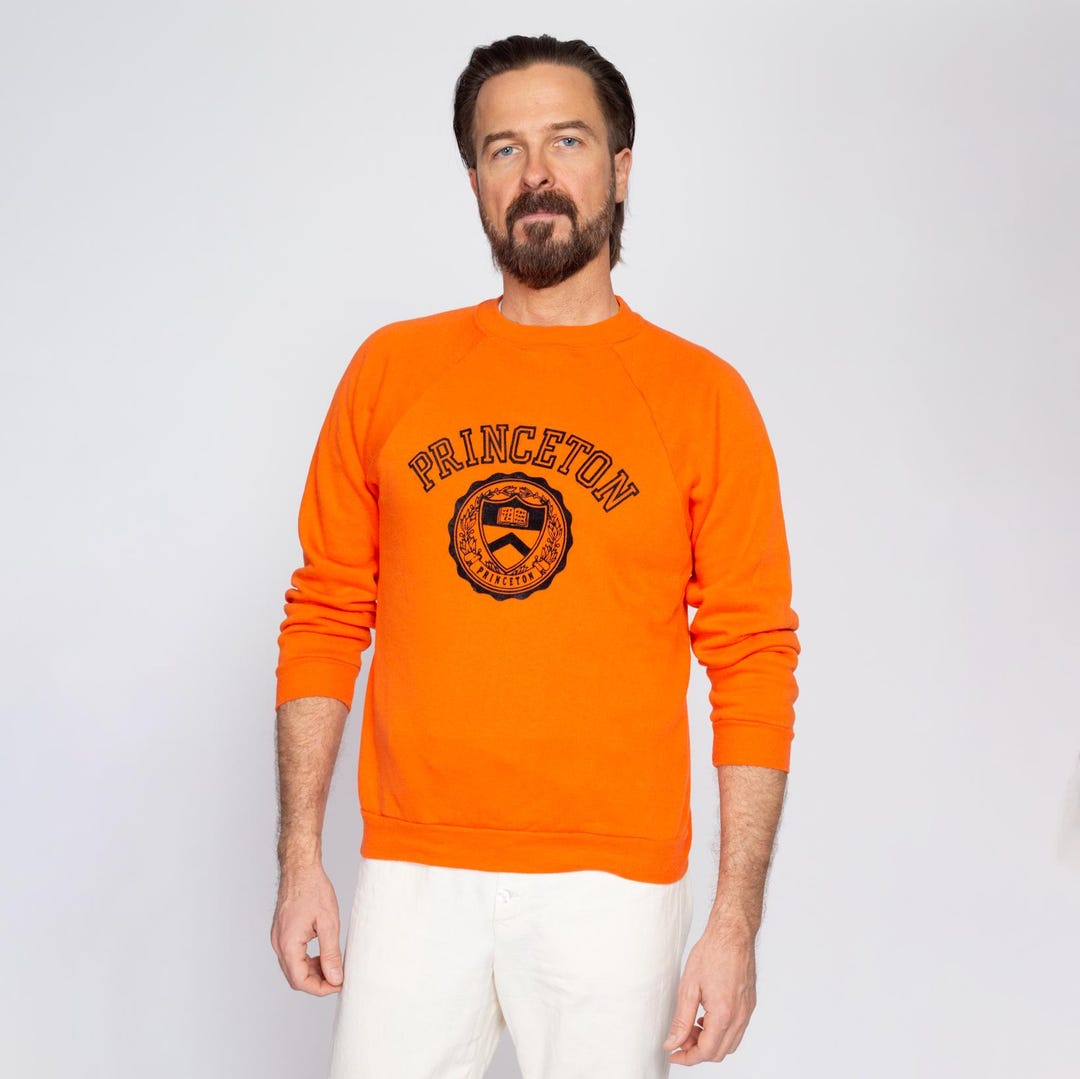 Small 70s 80s Princeton University Raglan Sweatshirt | Vintage Orange ...