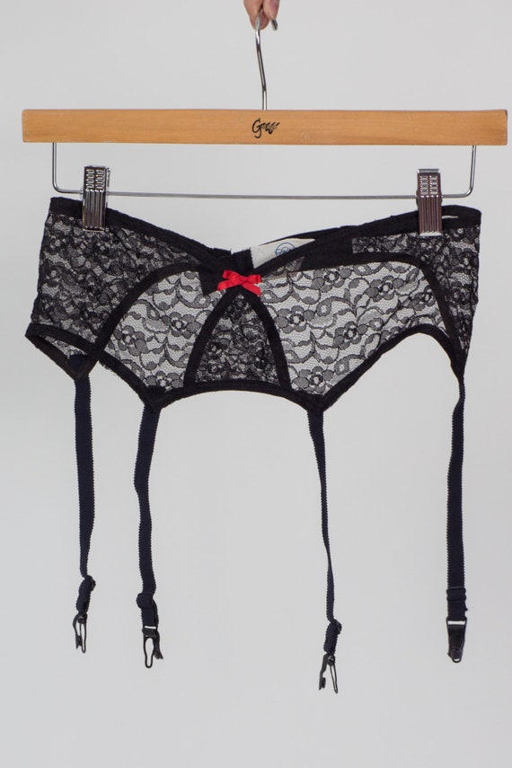 34C 70s 80s Black Lace Lingerie Set Medium NWT | Vint… - Gem