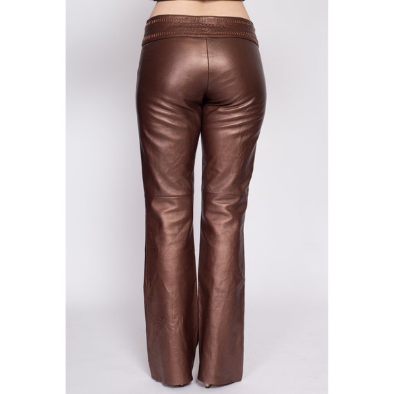 90s Y2K Cache Low Rise Leather Pants Medium | Vintage… - Gem