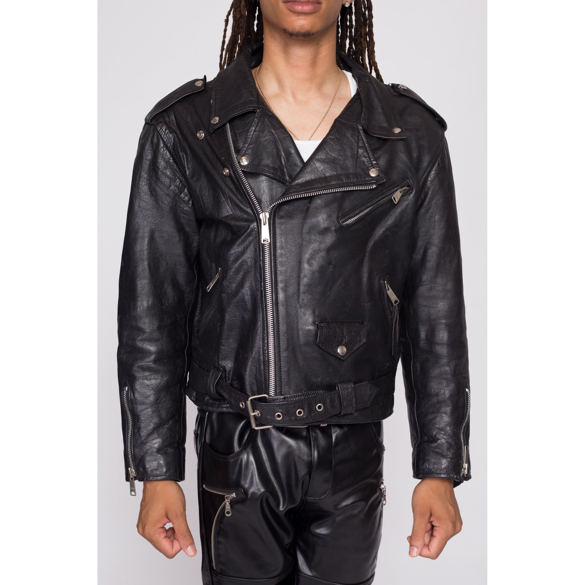 80s Harley Davidson Leather Motorcycle Jacket Men's Large 80s Harley Davidson Leather Motorcycle Jacket Men's Large