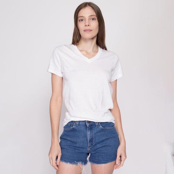 80s Calvin Klein Blank White T Shirt - Unisex Small |… - Gem