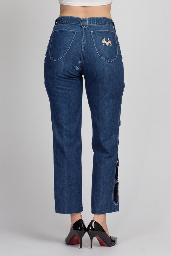 Medium 80s High Waisted Keyhole Cut Out Straight Leg … - Gem