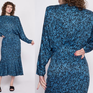 Nicole Miller Blue Dress 80s