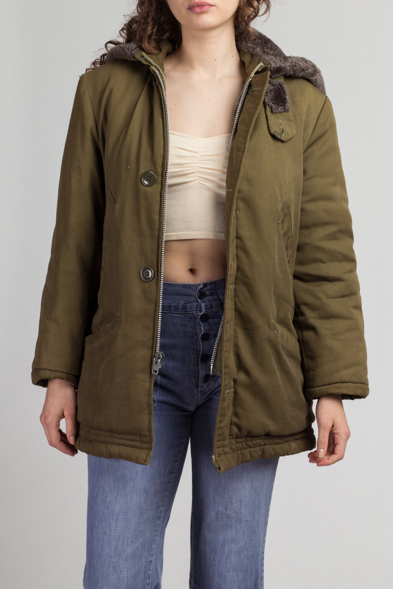 60s Split Zip Hood Parka Jacket Men's Medium - Etsy