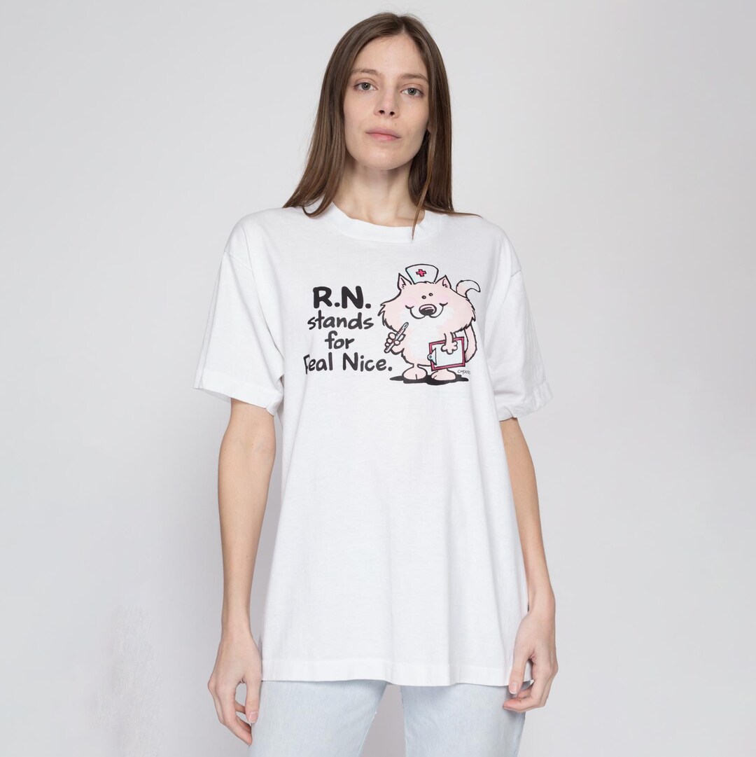 XL 90s Nurse "rn Stands for Real Nice" T Shirt | Vintage Hallmark ...