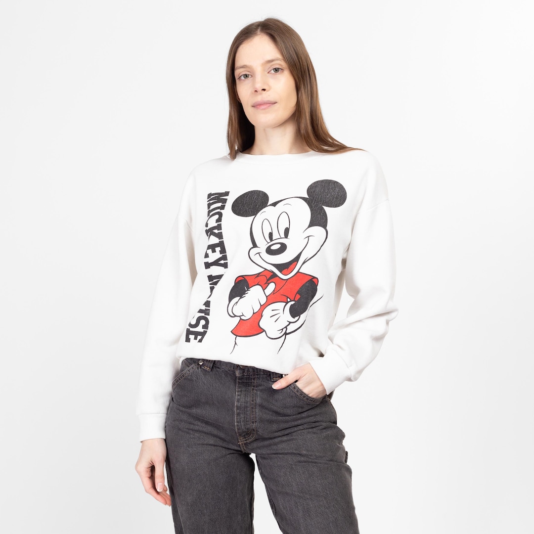 90s Mickey Mouse Front & Back Graphic Sweatshirt - Large | Vintage ...
