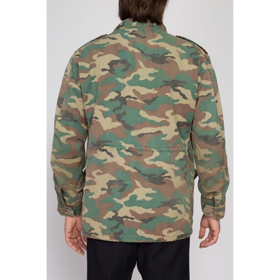 Medium 70s M65 Camo Army Field Jacket | Vintage Woodl… - Gem
