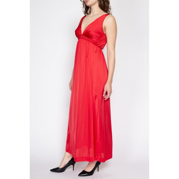 Small 70s Vanity Fair Red Maxi Slip Dress | Vintage D… - Gem