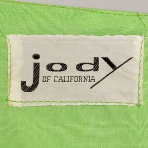 Small 60s Jody California Daisy Mini Dress | Vintage Bright Green ...