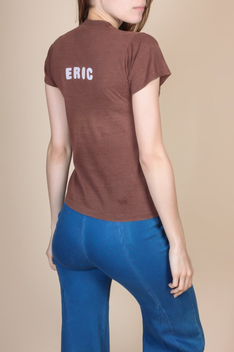 70s Iron On Graphic Soccer Tee Large Vintage Brown Retro T Etsy 70s-iron-on-graphic-soccer-tee-large-vintage-brown-retro-t-etsy