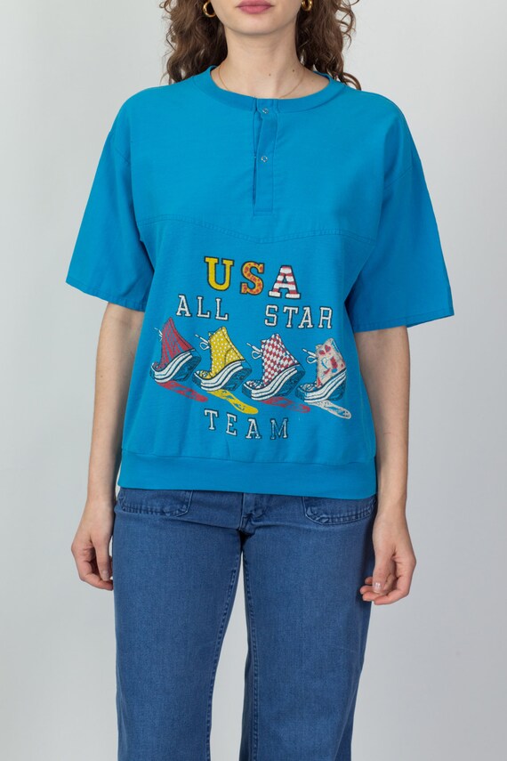 80s USA All Star Team Converse Shirt Men's Medium, Wo… - Gem