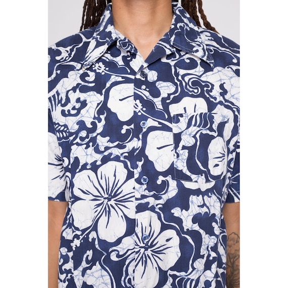 70s Kona Kai Hawaiian Floral Shirt Men's Large | Vint… - Gem