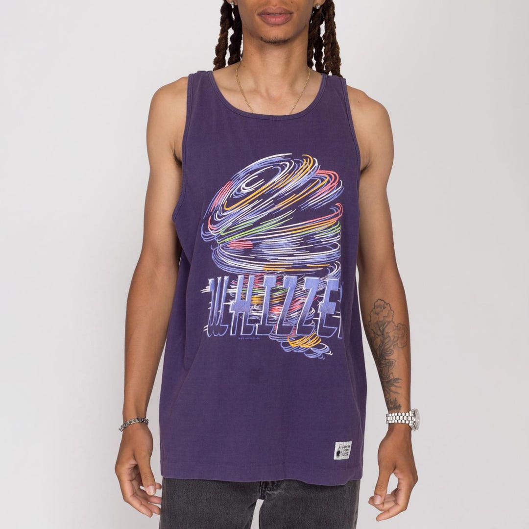 Large 90s Six Flags Whizzer Tank Top | Vintage Roller Coaster Great ...