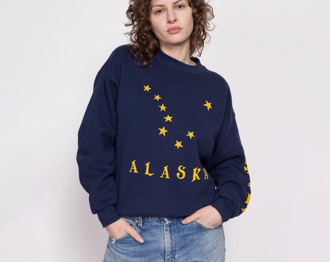 Med-lrg 90s Alaska Constellation Sweatshirt Unisex | Vintage Navy Blue ...