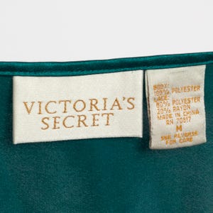 Medium 90s Victoria's Secret Emerald Green Satin Slip Dress | Vintage ...