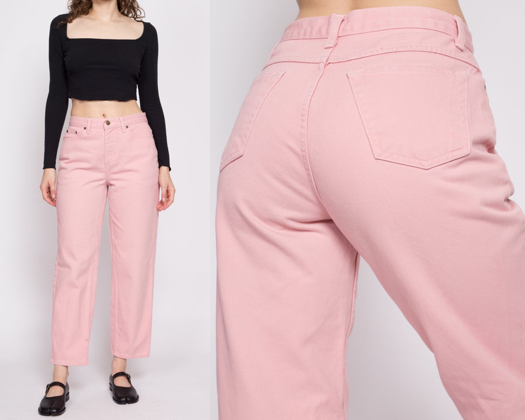 90s Blush Pink High Waisted Jeans Petite Medium, 28.5 Vintage Newport ...