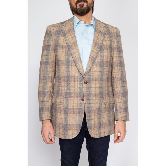 Medium 70s 80s Austin Reed Plaid Wool Sport Coat | Vi… - Gem