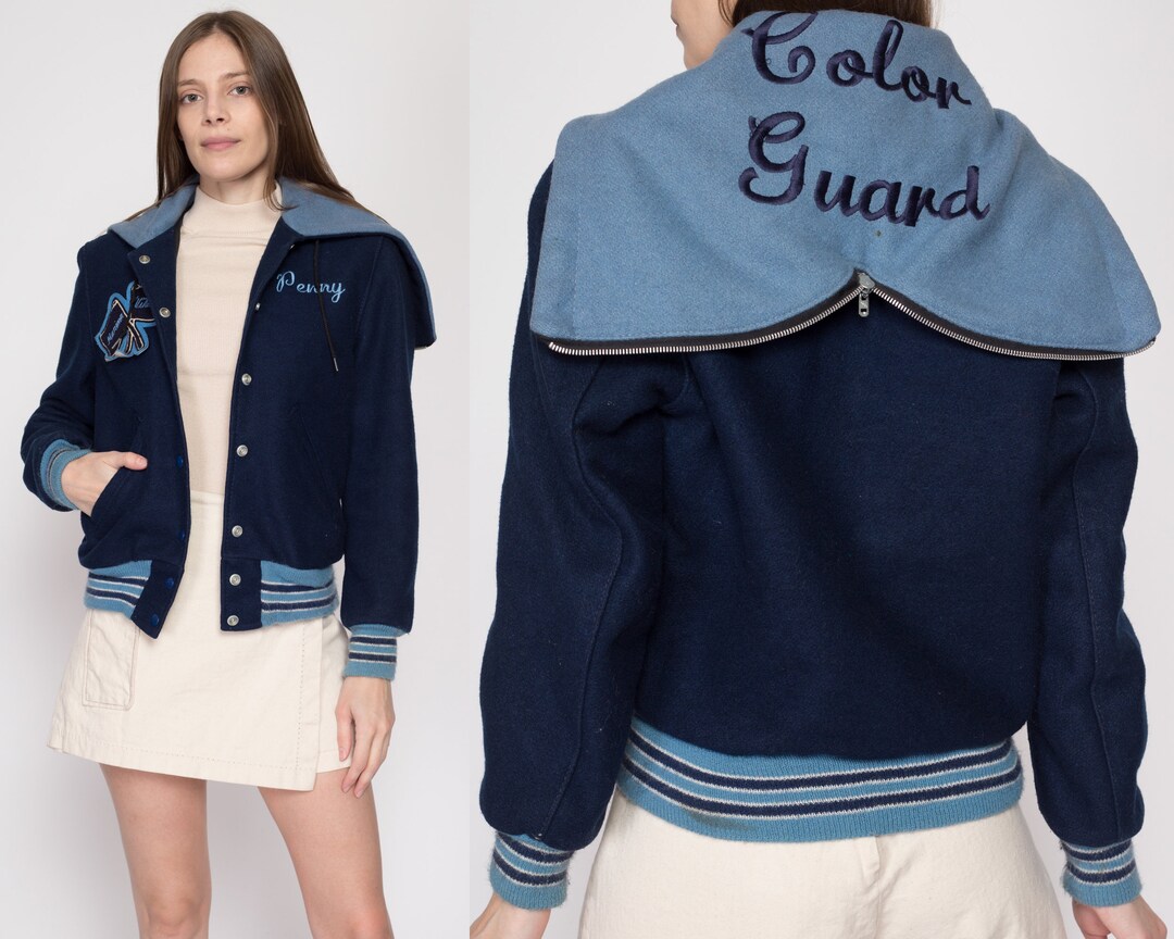 Small 70s Color Guard Flag Twirler High School Varsity Jacket - Etsy